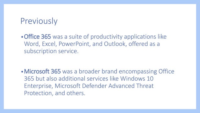 Introduction to Microsoft 365 (Office 365).pptx | Computer Software and ...
