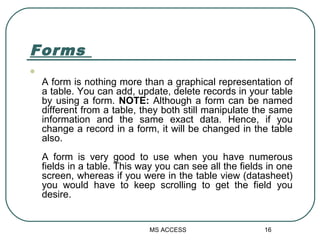 Introduction to microsoft access | PPT