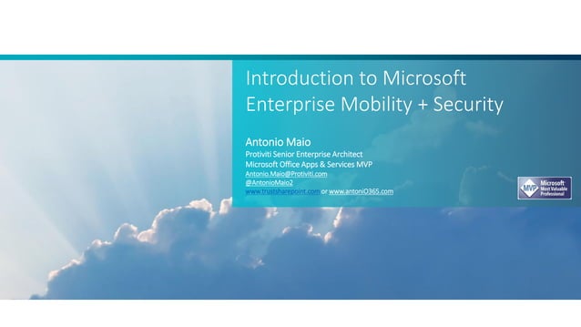 Introduction to Microsoft Enterprise Mobility + Security | PDF