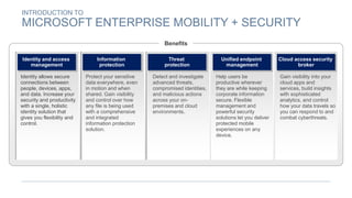 Introduction to Microsoft Enterprise Mobility + Security | PDF