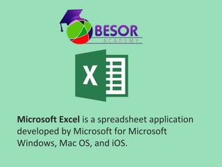 INTRODUCTION TO MICROSOFT EXCEL FOR BEGINEER | PPT