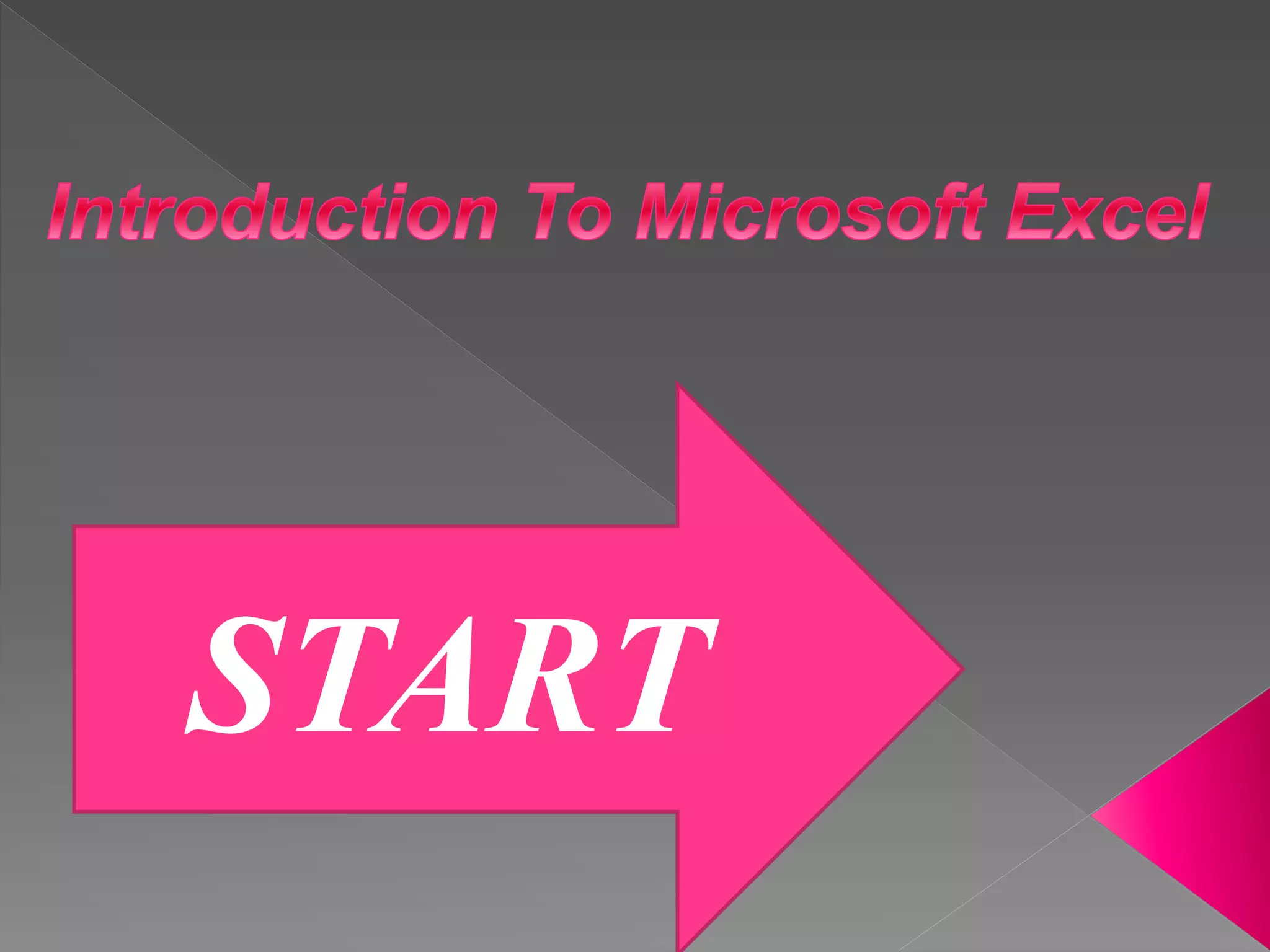 Introduction to microsoft excel | PPT