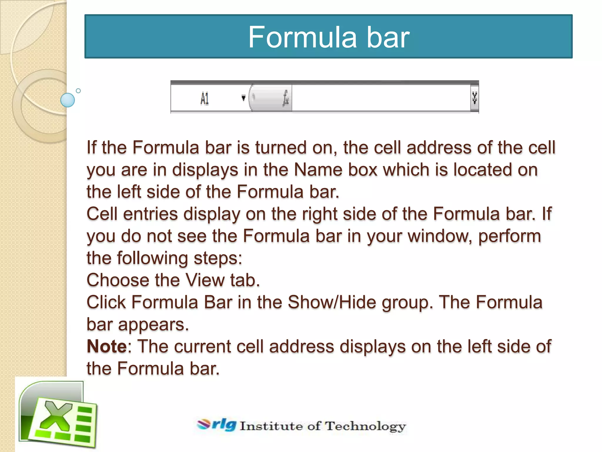 Introduction to microsoft excel 2007 | PPTX | Computing | Technology & Computing