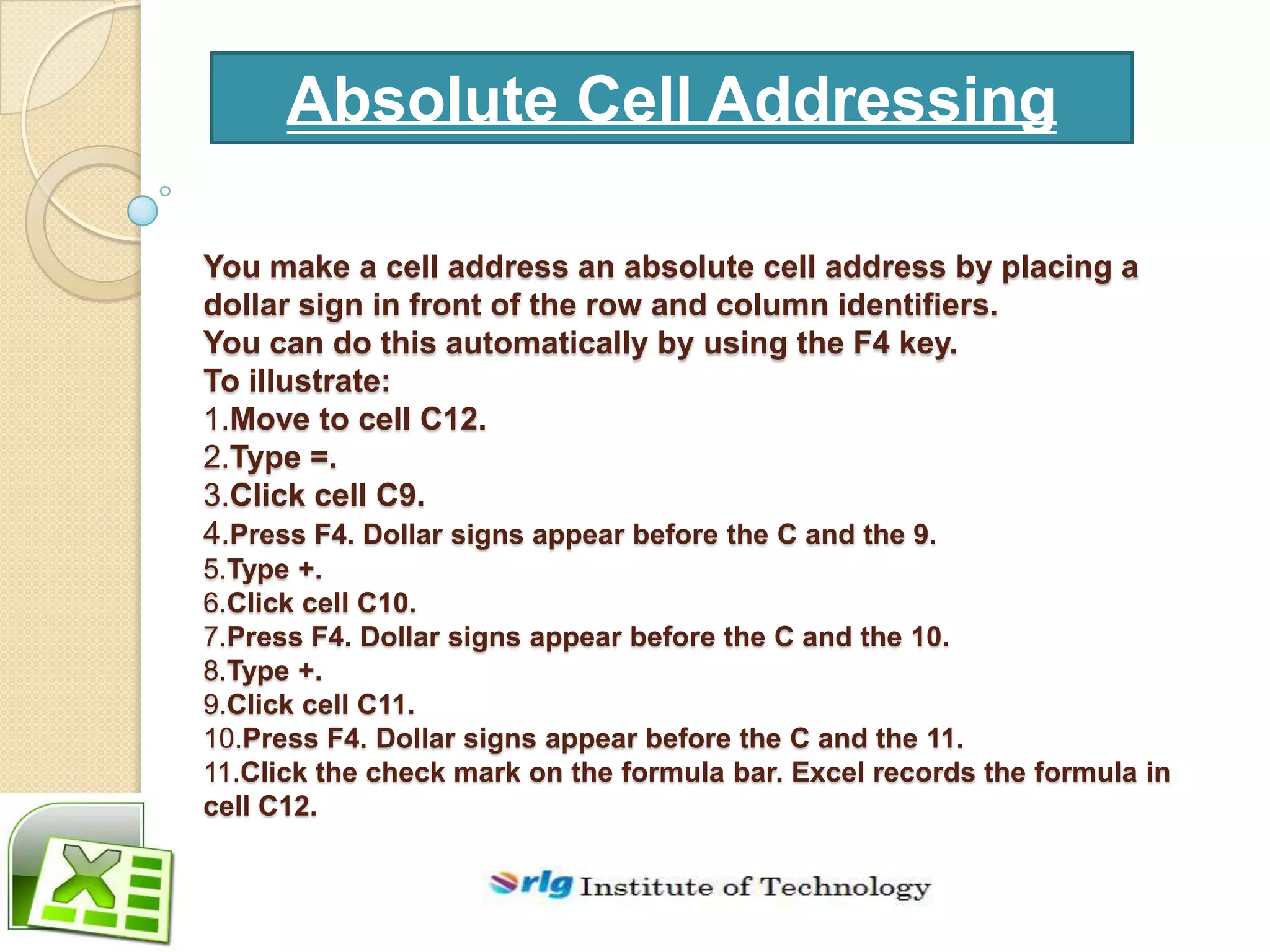 Introduction to microsoft excel 2007 | PPTX