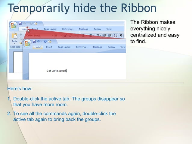 Introduction to microsoft office 2007 | PPT