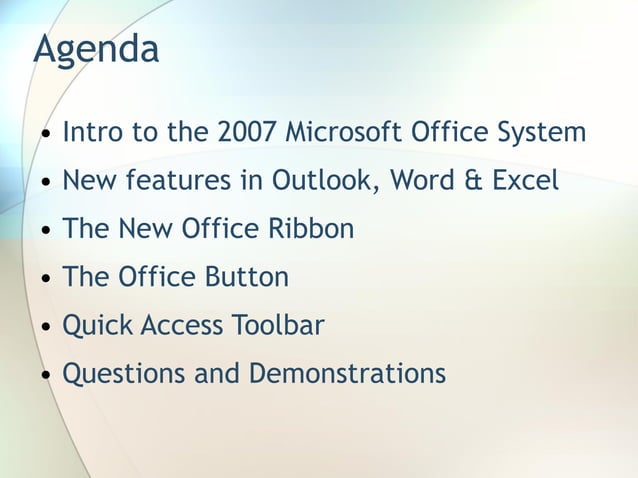 Introduction to microsoft office 2007 | PPT