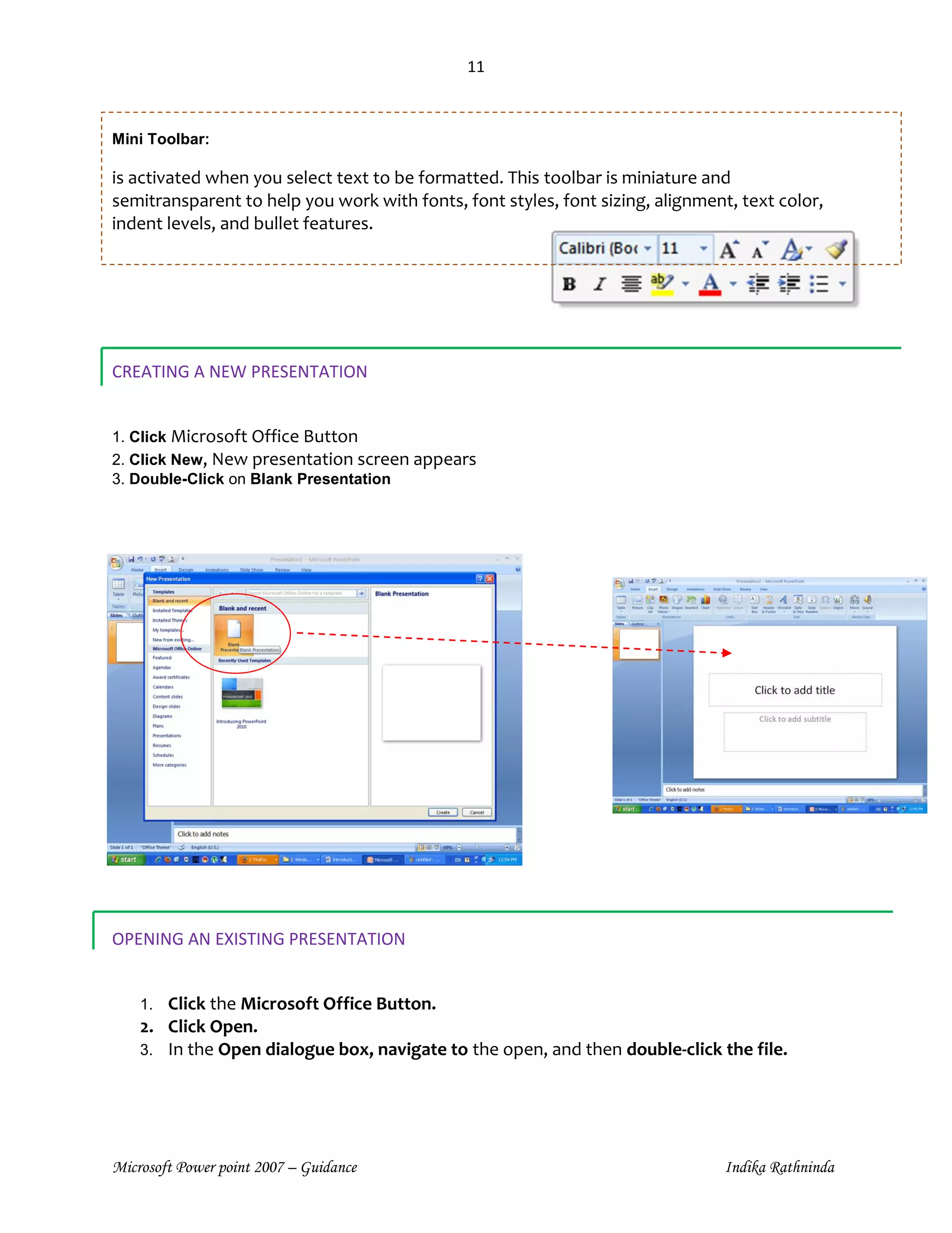 Introduction to microsoft power point 2007 | PDF
