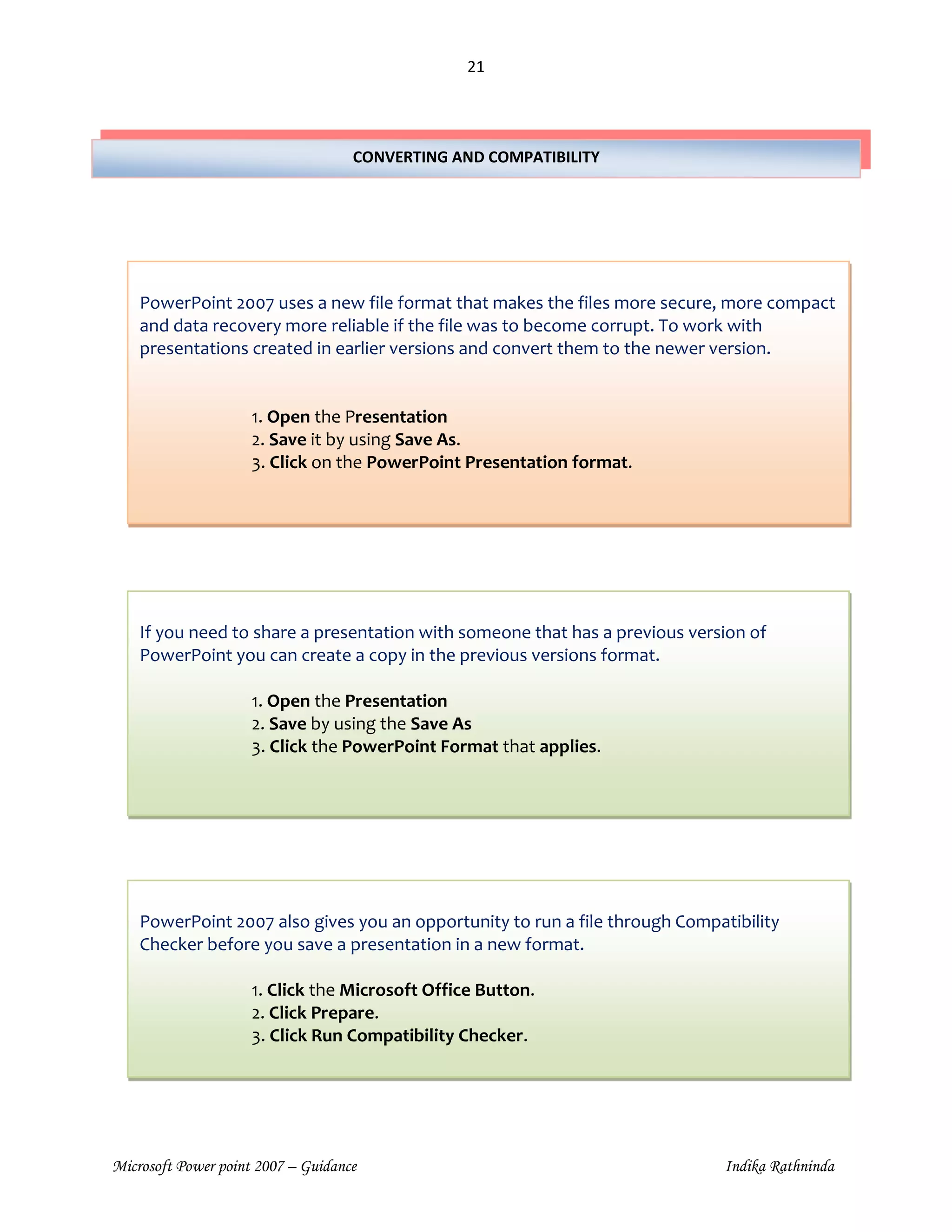 Introduction to microsoft power point 2007 | PDF