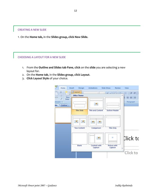Introduction to microsoft power point 2007 | PDF