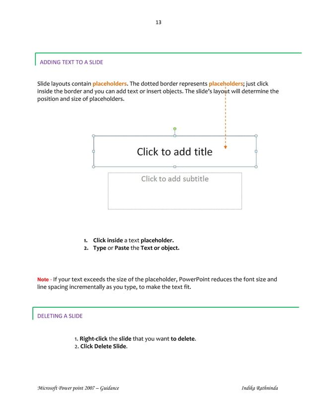 Introduction to microsoft power point 2007 | PDF