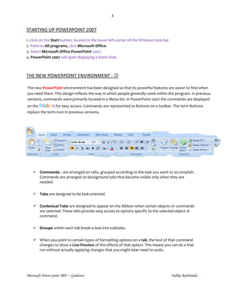 Introduction to microsoft power point 2007 | PDF
