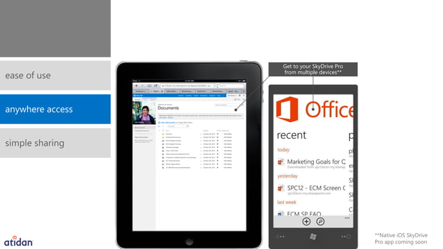 Introduction to Microsoft SkyDrive Pro - From Atidan | PPT