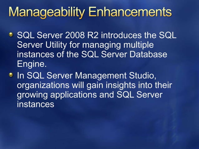 Introduction to microsoft sql server 2008 r2 | PPT