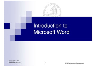 Introduction To Microsoft Word | PDF | Internet for Beginners | Internet