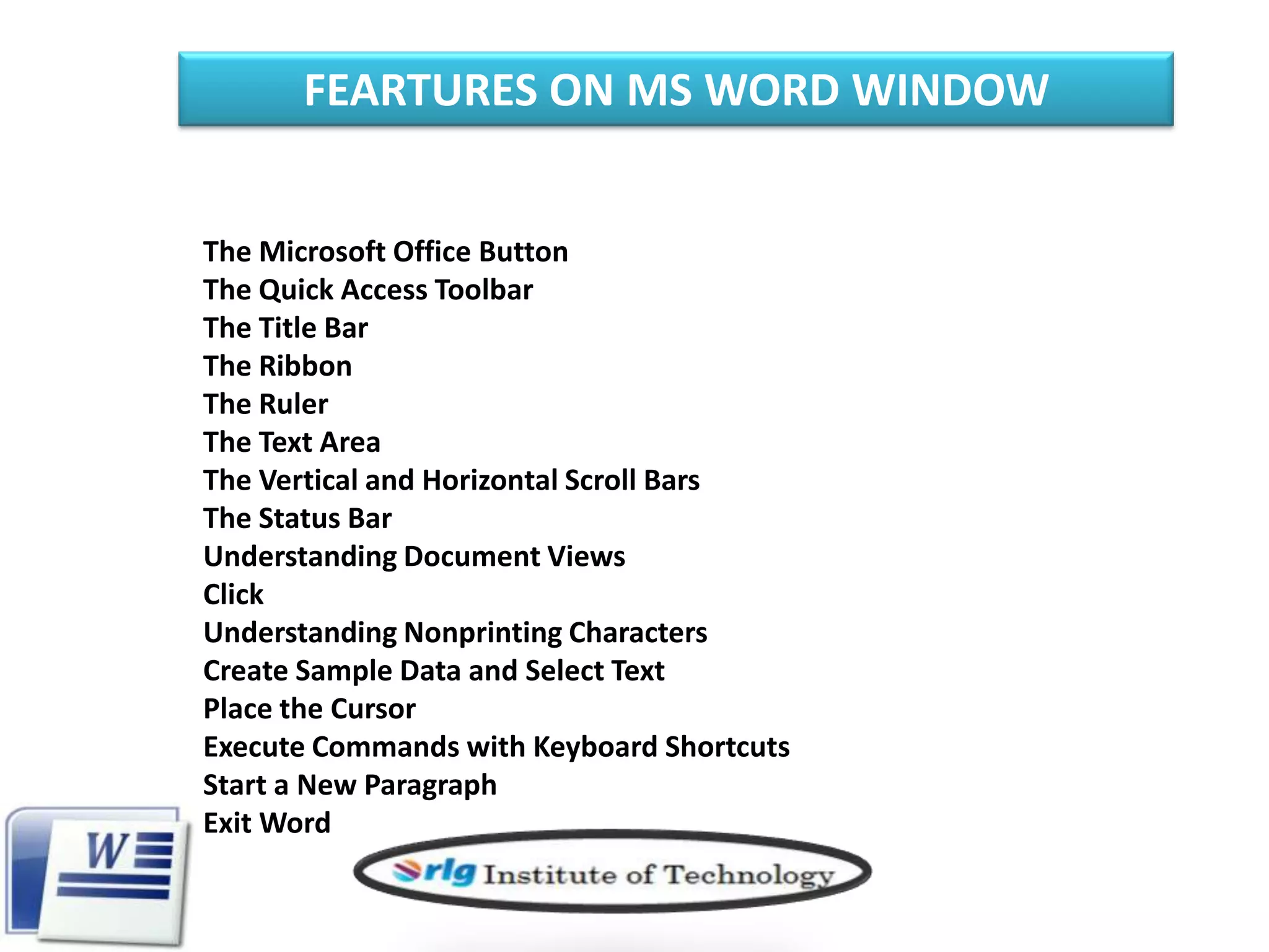 Introduction to microsoft word 2007 | PPTX | Desktop Publishing ...