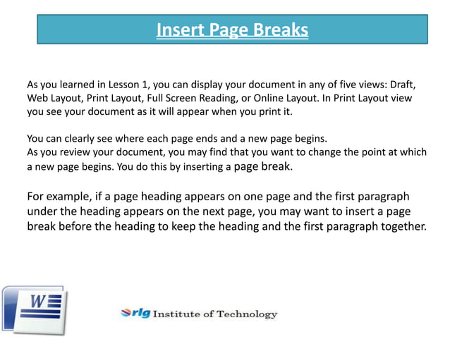 Introduction to microsoft word 2007 | PPTX | Desktop Publishing | Computer Software and Applications
