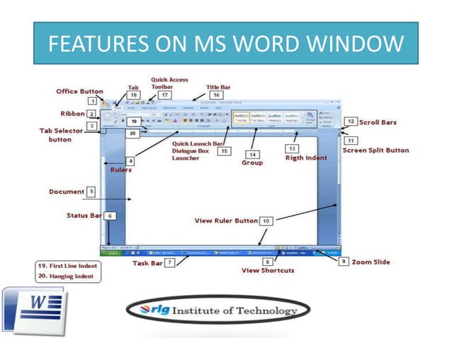 Introduction to microsoft word 2007 | PPTX | Desktop Publishing ...
