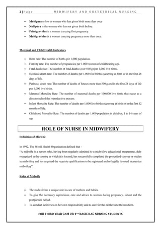 Introduction to midwifery | PDF