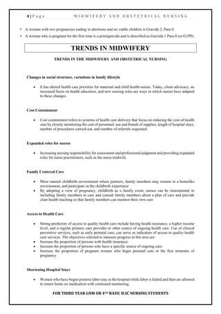 Introduction to midwifery | PDF