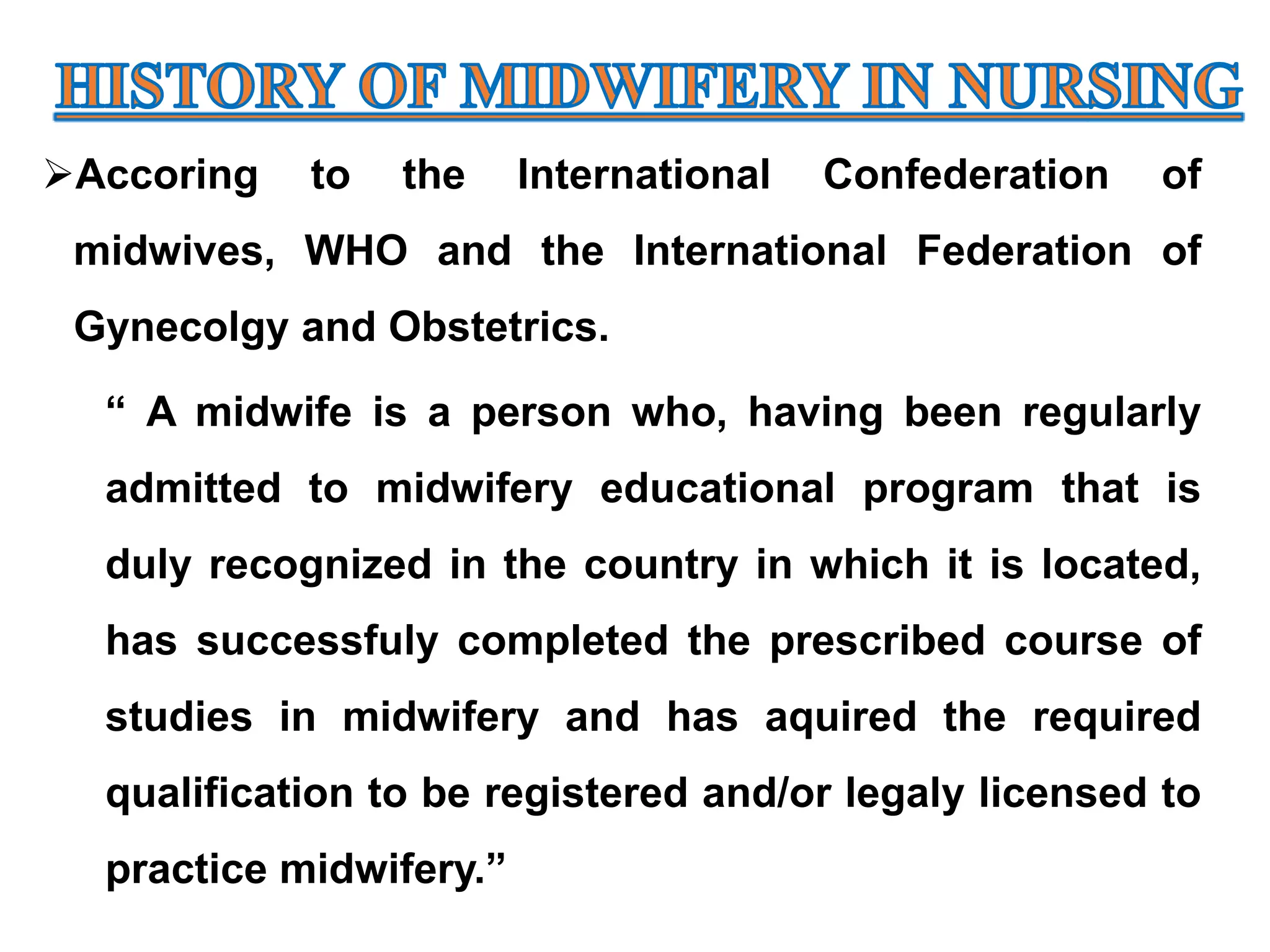 Introduction to midwifery | PPTX
