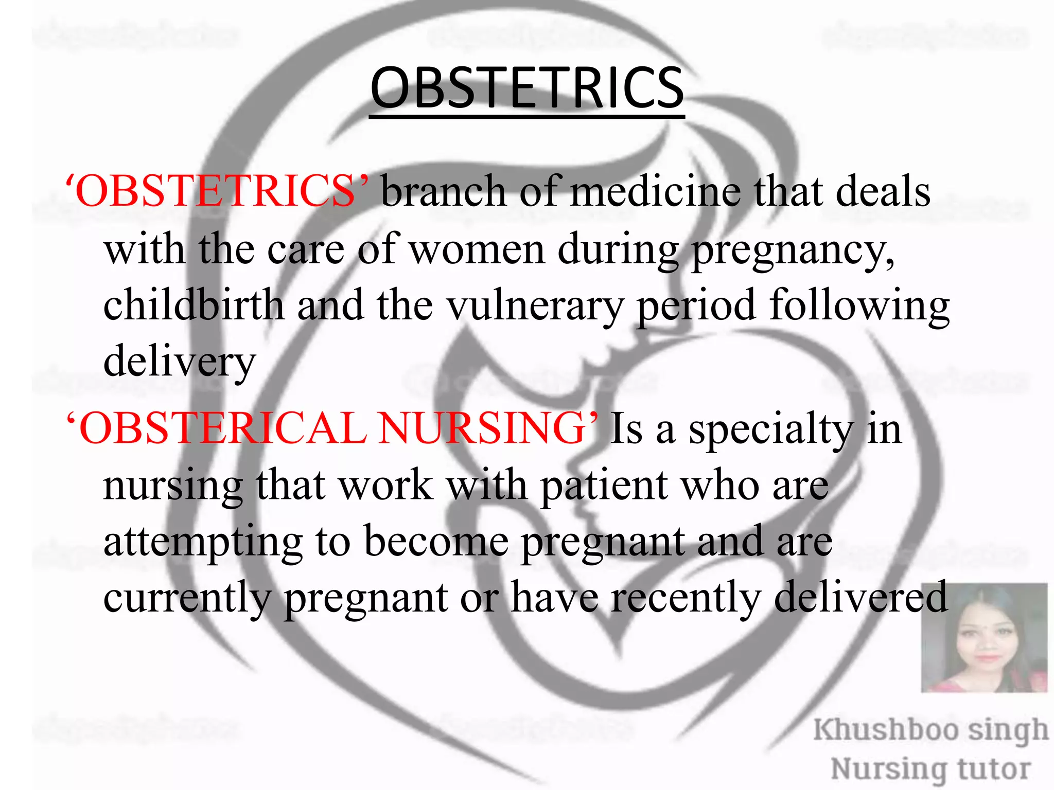 Introduction to midwifery CHAPTER -I | PPTX