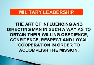 Introduction to military leadership | PPT