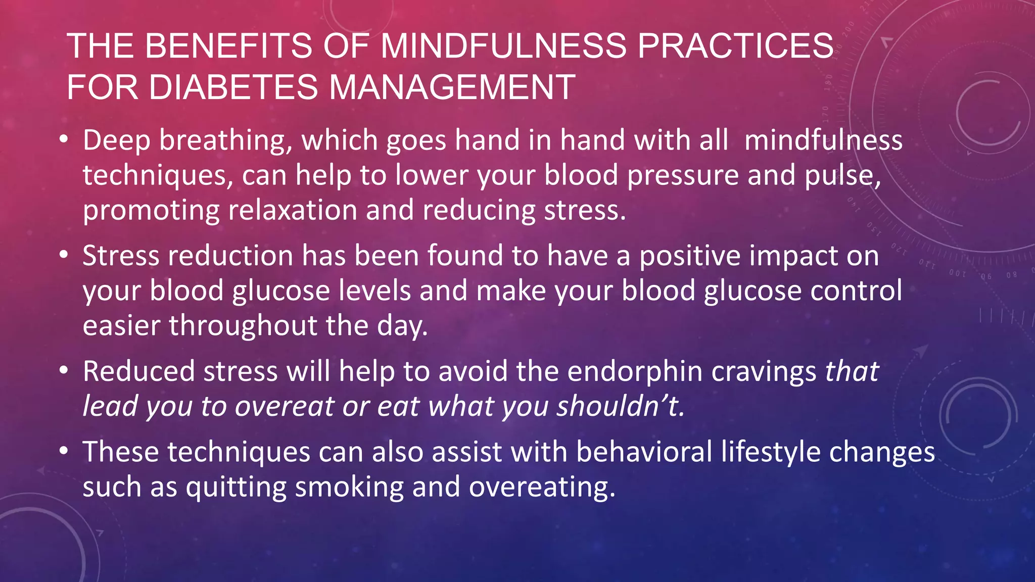 Introduction to mindful diabetes self management | PPTX