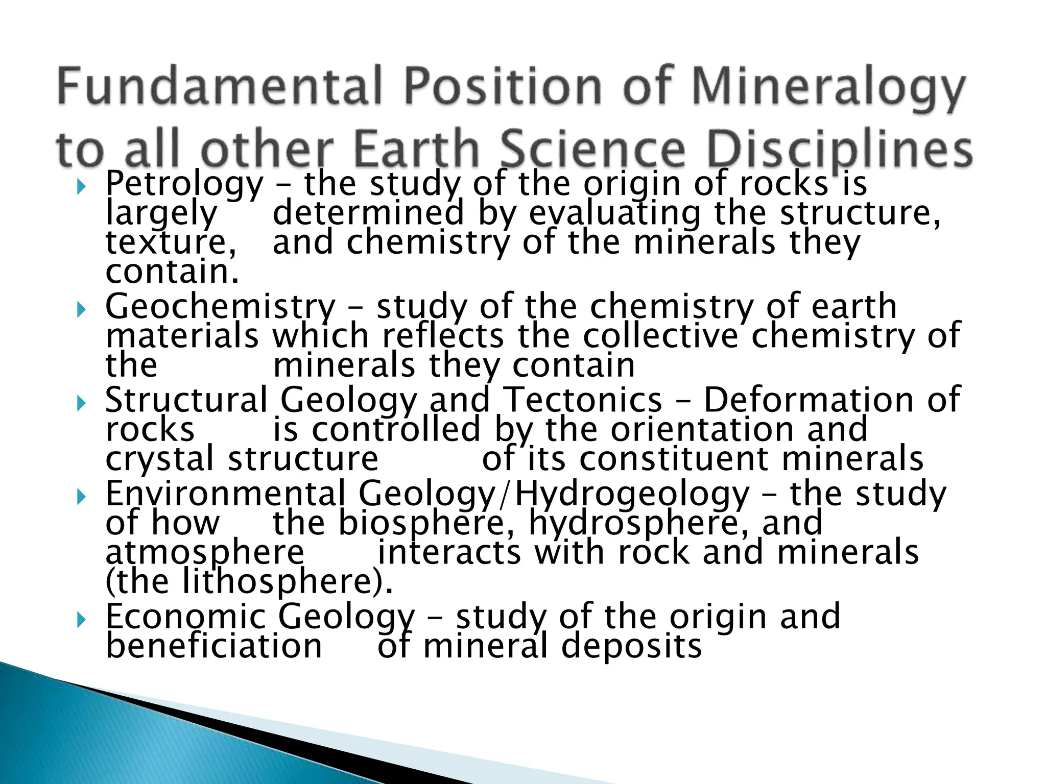 Introduction to mineralogy for civil engineer | PPT