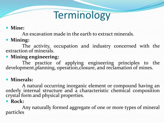 Introduction to Mining | PPTX | Geology | Science