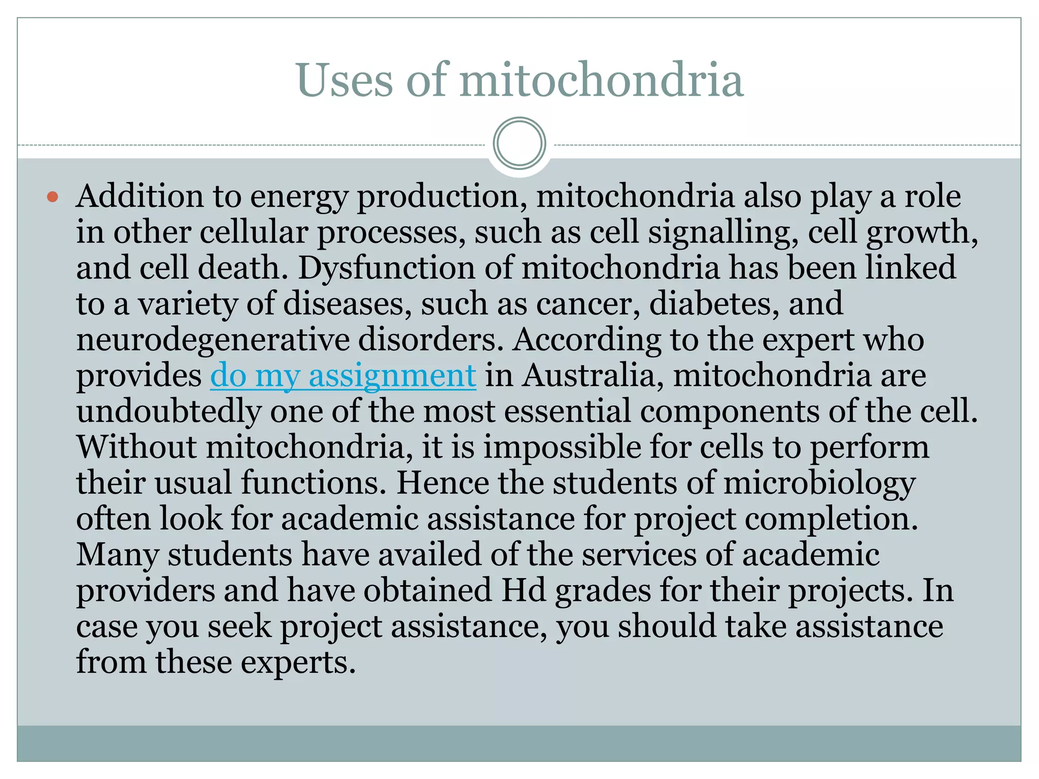 Introduction to mitochondria | PPTX