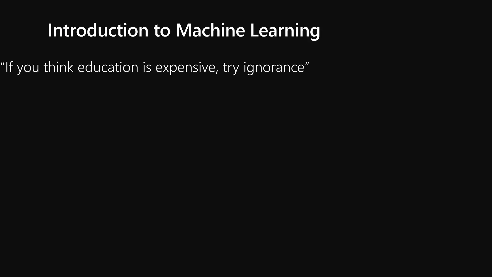 Introduction to ml | PPTX