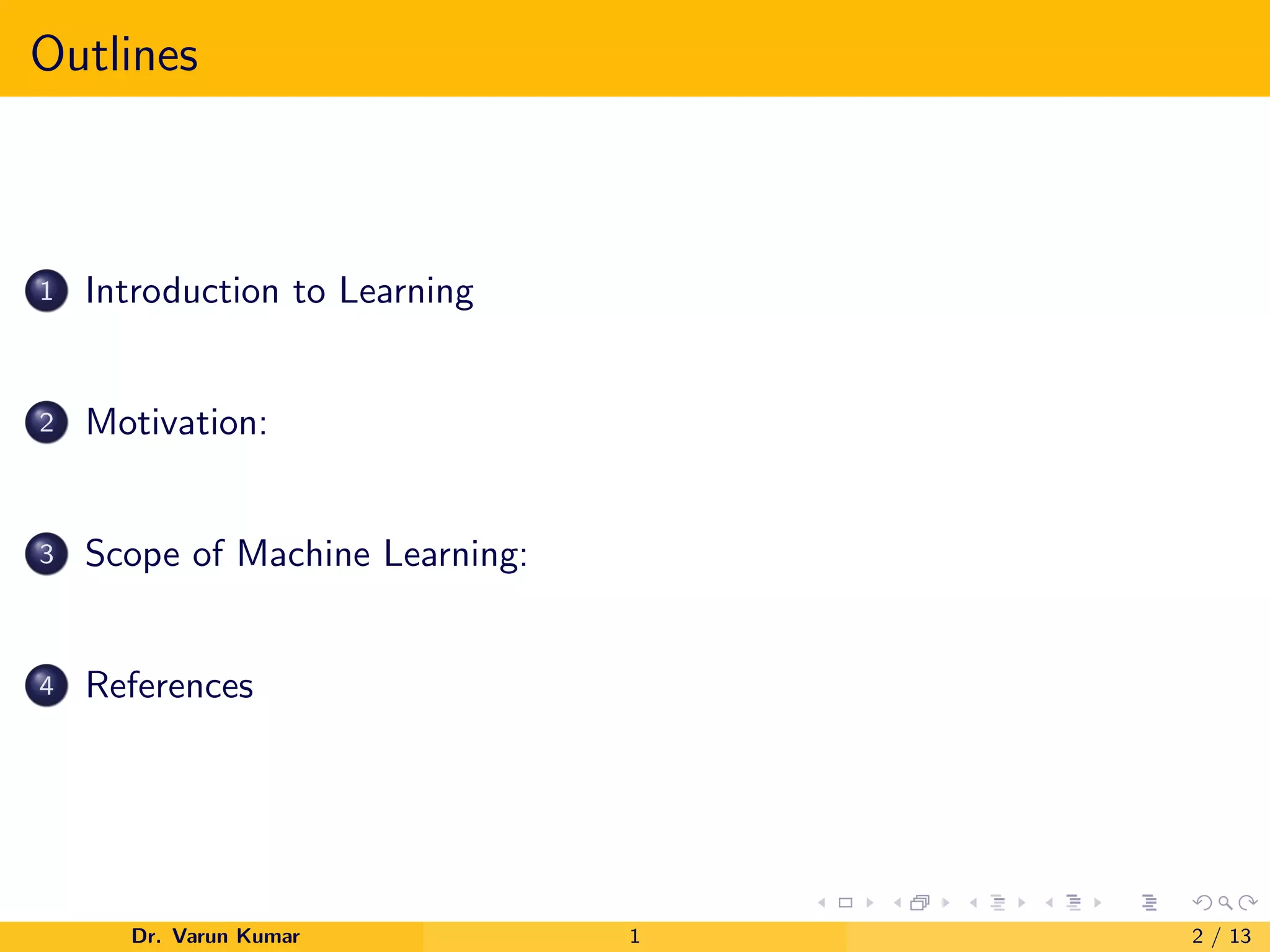 Introduction to Machine Learning | PPT