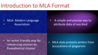 Introduction to mla citation format | PPTX | Desktop Publishing ...