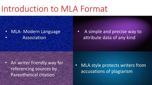 Introduction to mla citation format | PPT