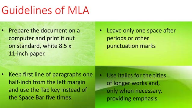 Introduction to mla citation format | PPT