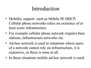 Introduction to mobile ad hoc network (m.a.net) | PPTX