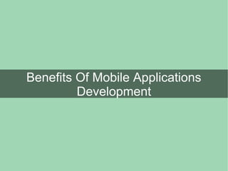 Introduction To Mobile Application Development | PPT