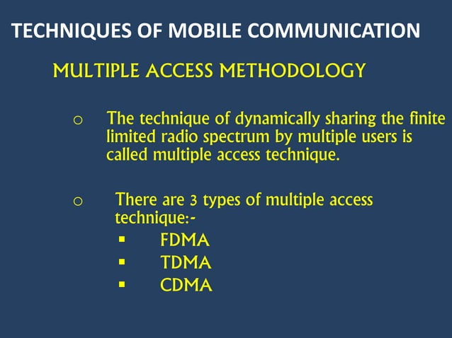 Introduction to mobile communication | PPT | Telecommunications ...