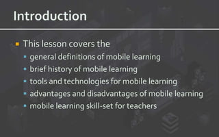 Introduction to mobile learning | PPT