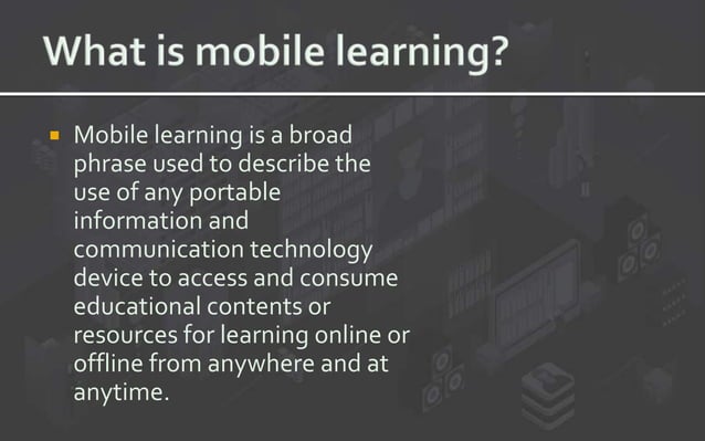Introduction to mobile learning | PPT
