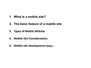 Introduction to mobile site | PPTX