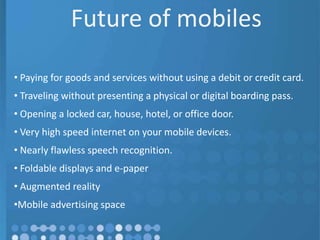 Introduction to mobile technology | PPT