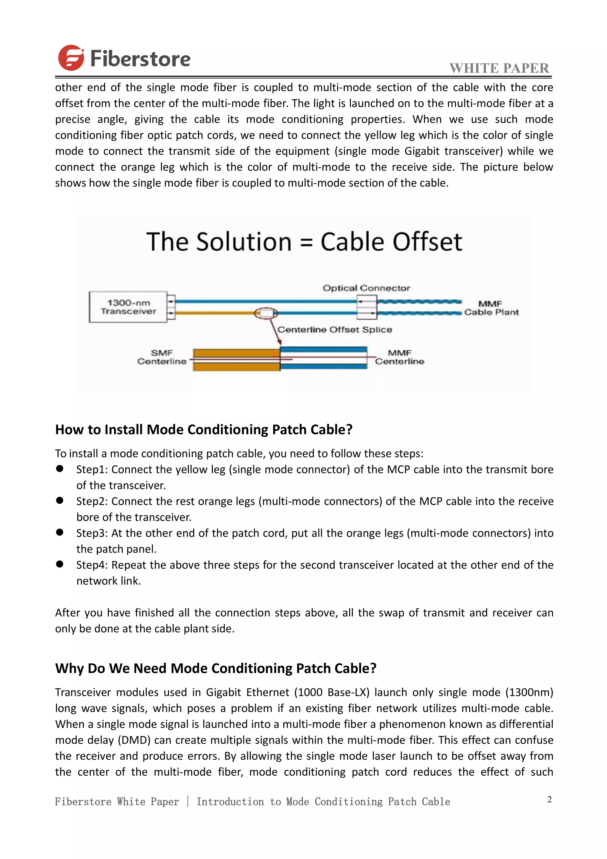 Introduction to Mode Conditioning Patch Cable | PDF