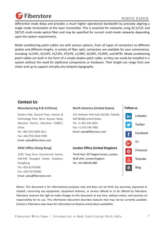 Introduction to Mode Conditioning Patch Cable | PDF | Technology & Computing