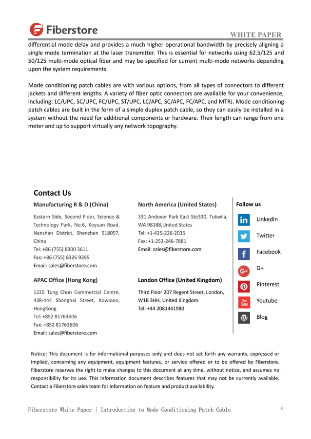 Introduction to Mode Conditioning Patch Cable | PDF | Technology & Computing