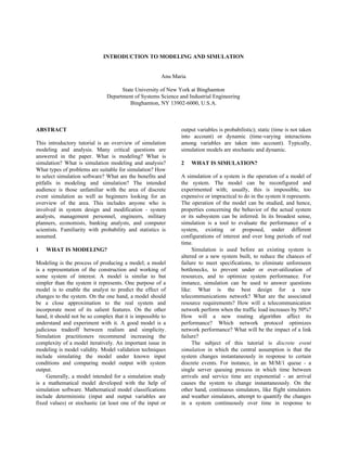 Introduction to modeling_and_simulation | PDF