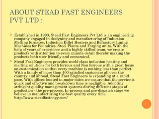 Introduction to modern concept of steel making through induction ...