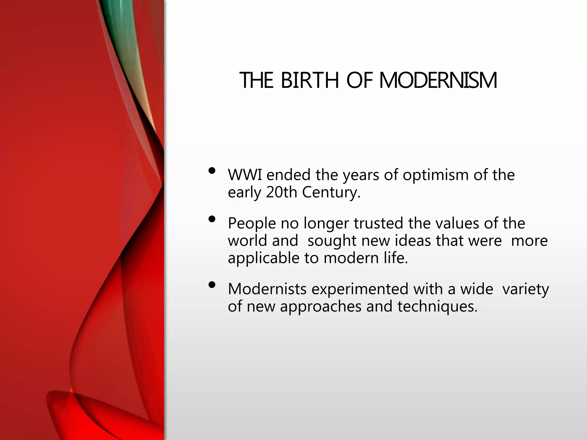 Introduction to Modernism | PPTX