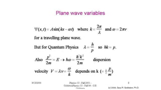Lecture 9: Wave Functions, Probability | PDF