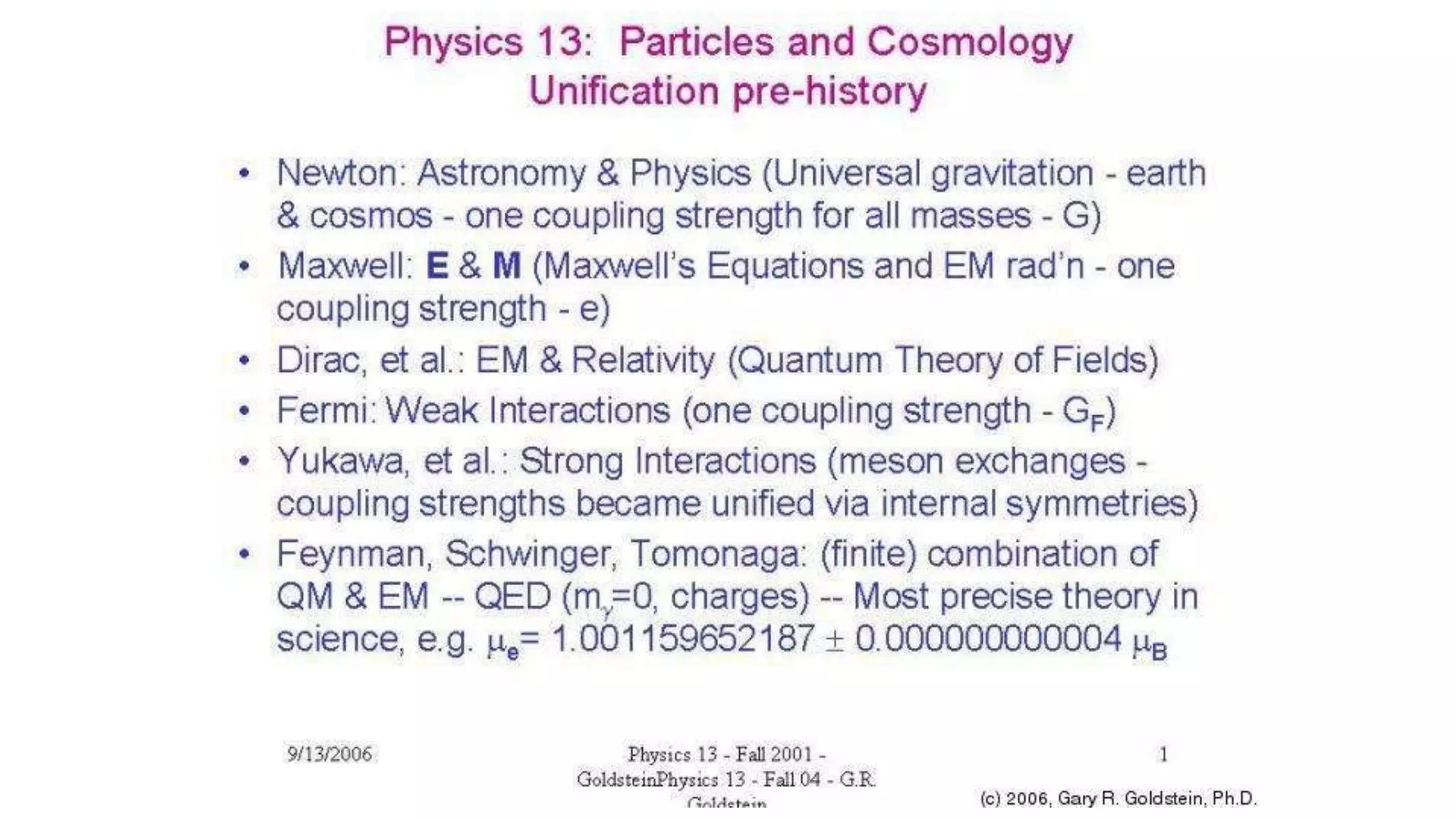Lecture 19: Particles and Cosmology | PPT